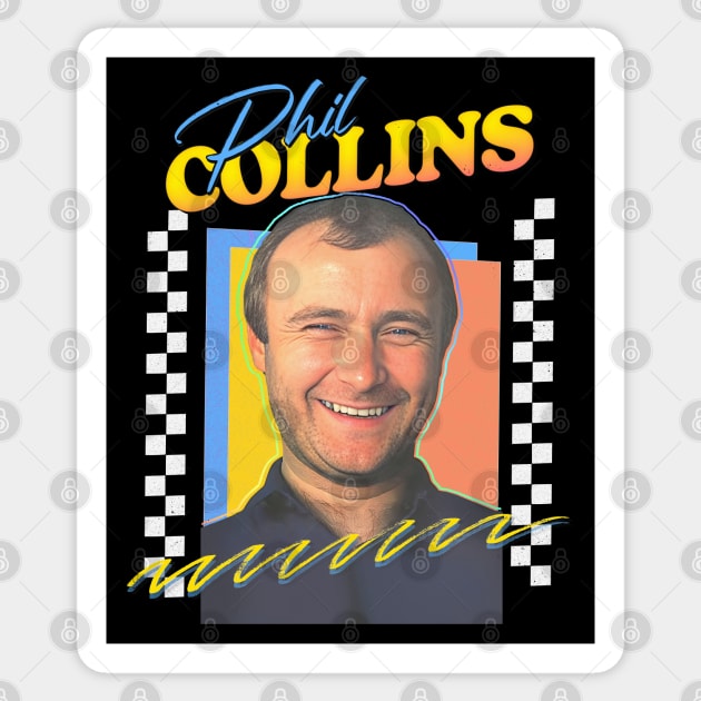 Phil Collins / Retro 80s Aesthetic Fan Design - Phil Collins - Sticker ...