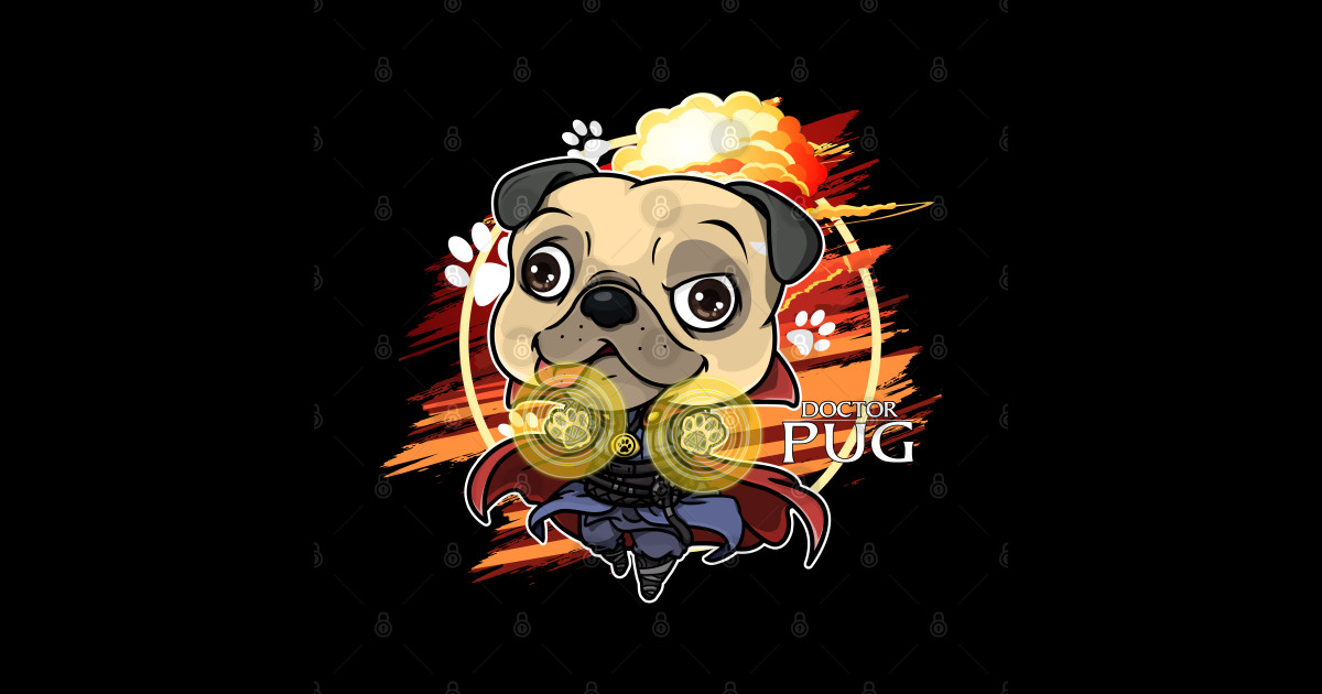 Dr. Pug - Dog - Sticker | TeePublic