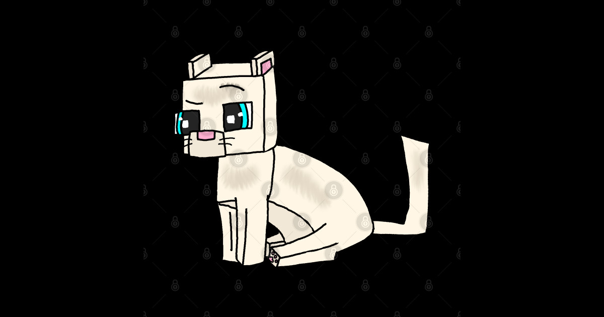 White Cat - Minecraft - Sticker | TeePublic