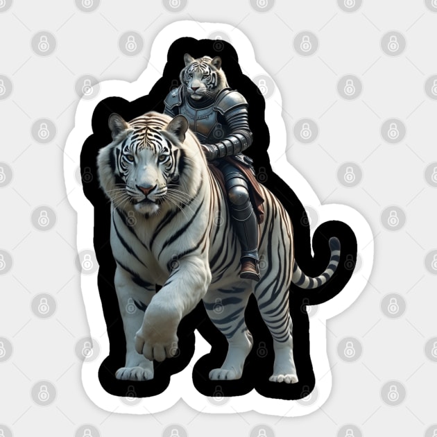 Epic Armored Tiger Rider - Tiger Rider - Sticker | TeePublic
