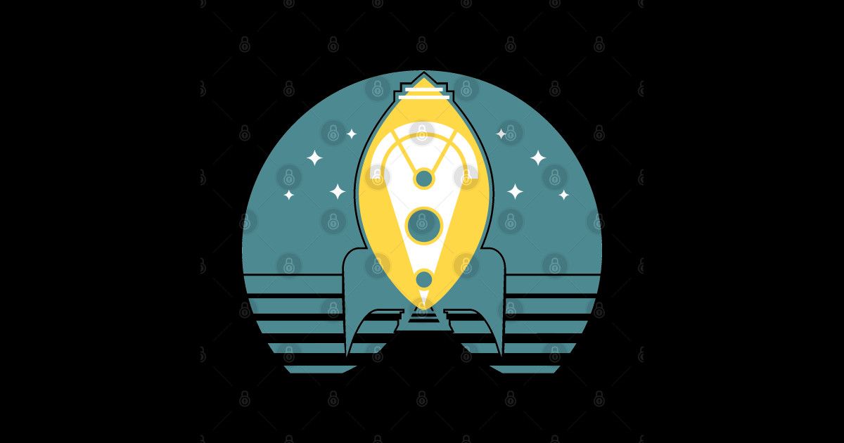 Rad Rockets - Yellow - Rocketship - Sticker | TeePublic