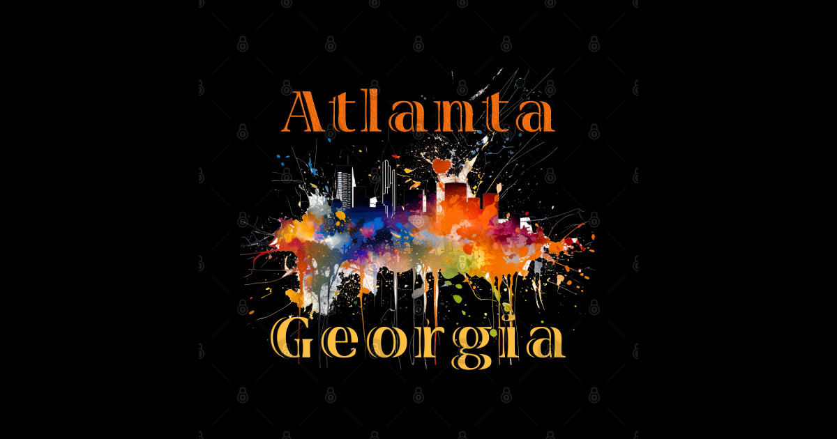 Atlanta Georgia City Skyline - Atlanta - Posters and Art Prints | TeePublic