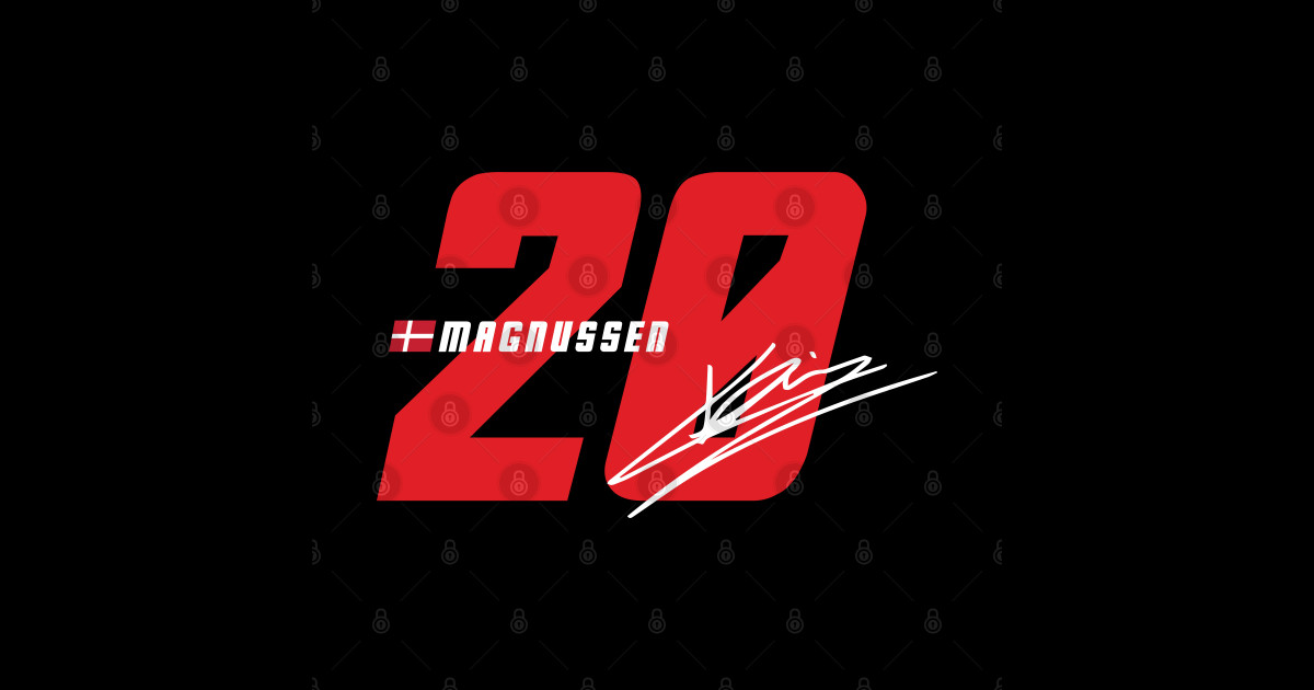 Kevin Magnussen 20 Signature Number - Magnussen - Sticker | TeePublic