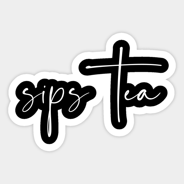 Sips Tea - Funny Girly Meme for Gossip Girls - Sips The Tea - Sticker ...