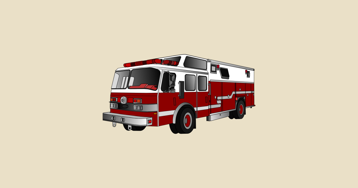 Fire engine cartoon illustration - Fire Engine Cartoon Illustration - T ...