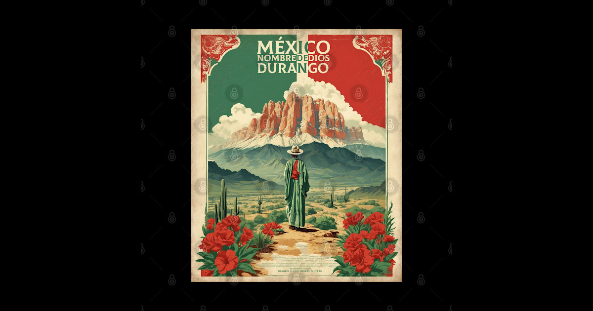 Nombre de Dios Durango Mexico Vintage Tourism Travel - Mexico - Sticker ...