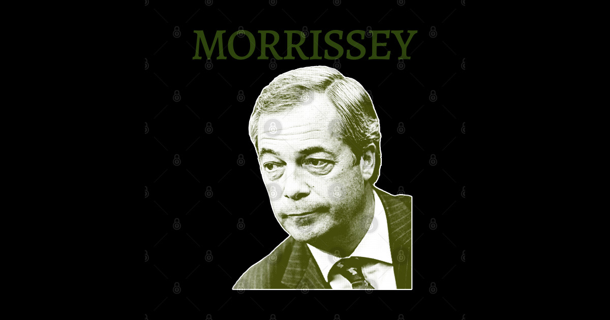 Morrissey / Nigel Farage Parody Design - Morrissey - Sticker | TeePublic