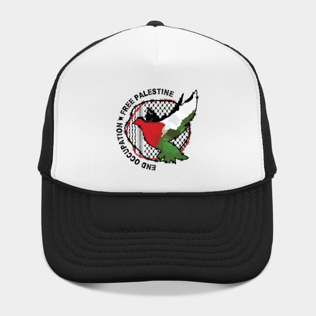 End Occupation Free Palestine with Palestinian Arabic Kufiya Hatta ...
