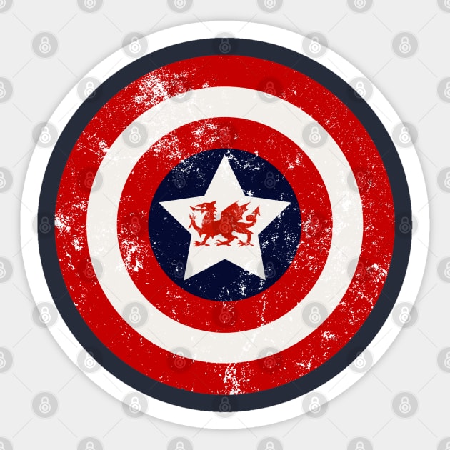Captain Cymru - Cymru - Sticker | TeePublic