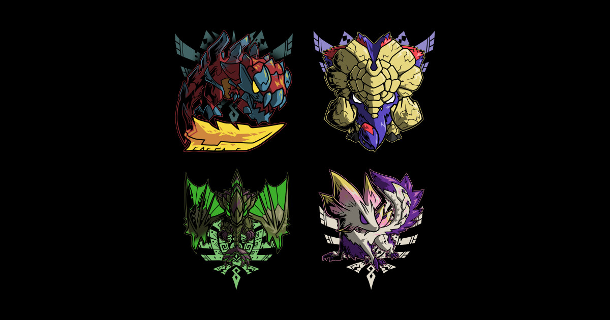 The Fated Four Sticker Pack | Monster Hunter - Glavenus - Sticker ...