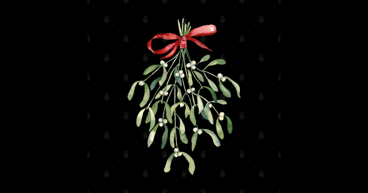 Mistletoe Christmas art. - Mistletoe - Sticker | TeePublic