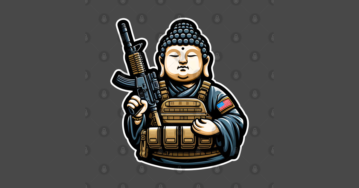 Tactical Buddha - Buddha - T-Shirt | TeePublic