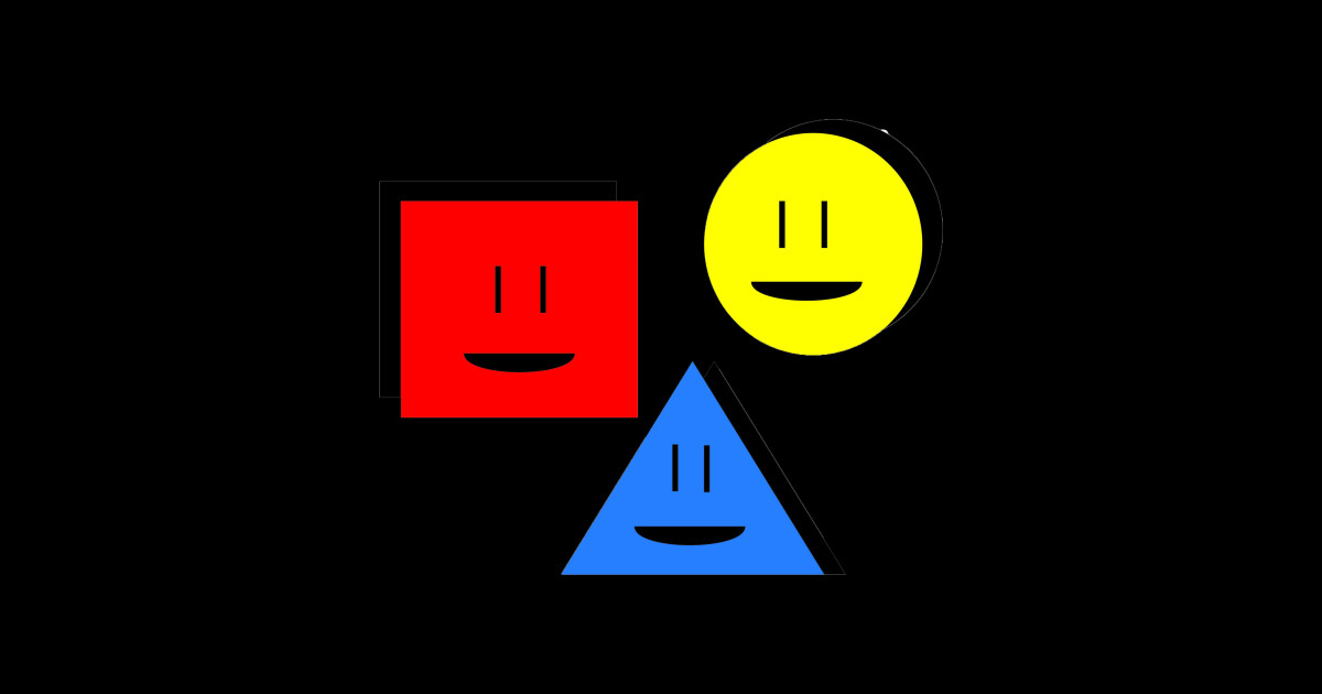 Smiley Shapes - Smiley Face - Pin | TeePublic