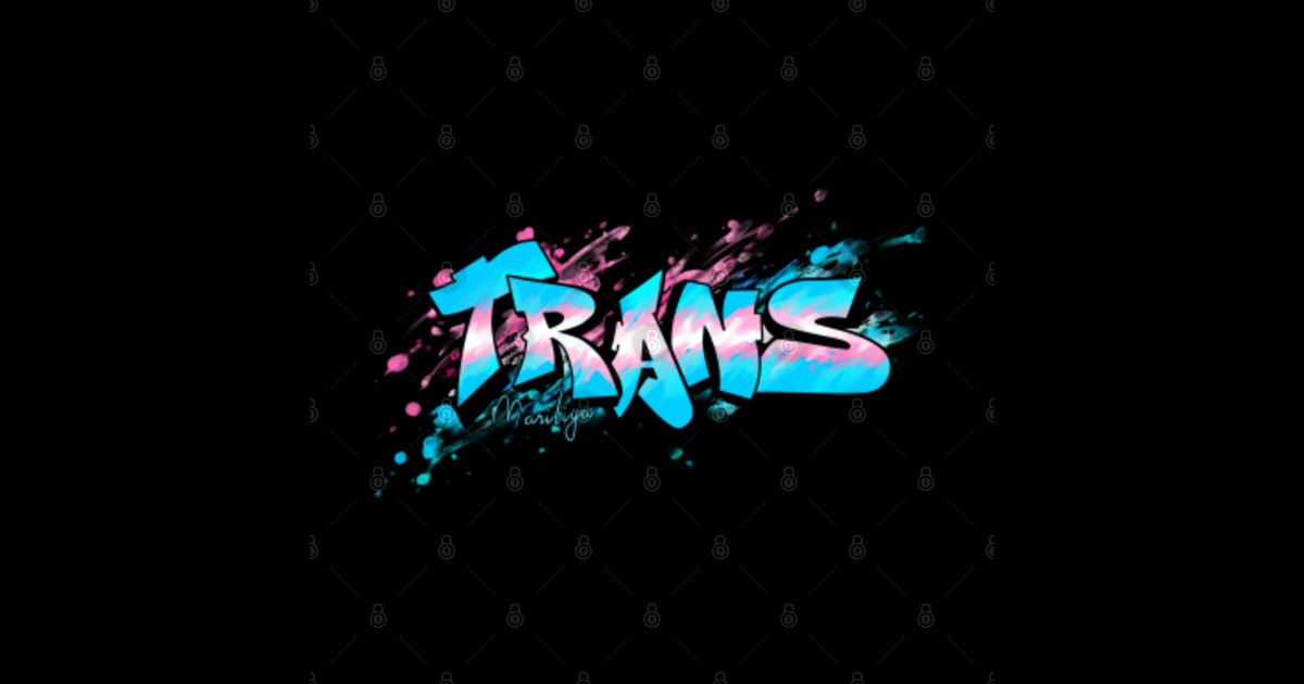 trans graffiti - Trans - Sticker | TeePublic