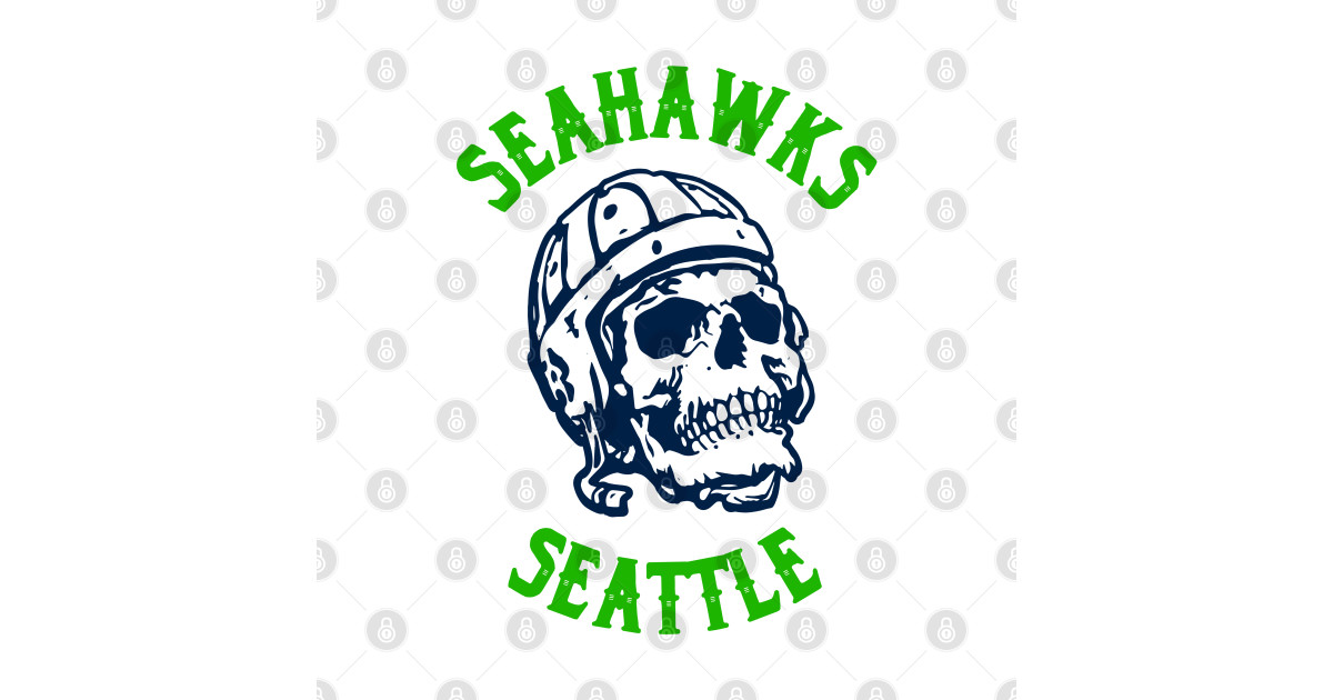 Seahawks Skull - Seahawks - T-Shirt | TeePublic