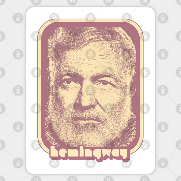 Ernest Hemingway // Retro Aesthetic Fan Art Gift - Hemingway Fan ...