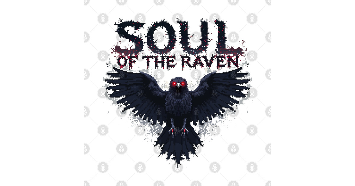 Goth Pixel - SOUL OF THE RAVEN - Goth Pixel - T-Shirt | TeePublic