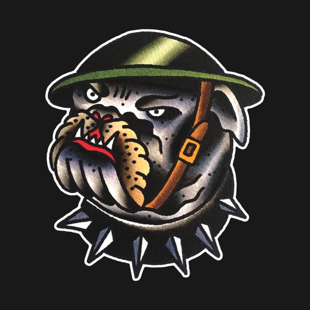 Army Bulldog Tattoo Design - Tattoo - T-Shirt | TeePublic