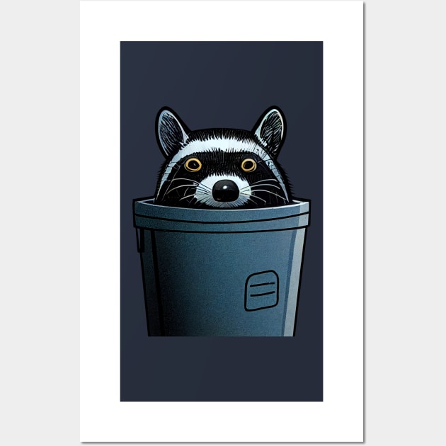 Trash panda in Garbage Can, Raccoon - Animal - Posters and Art Prints ...
