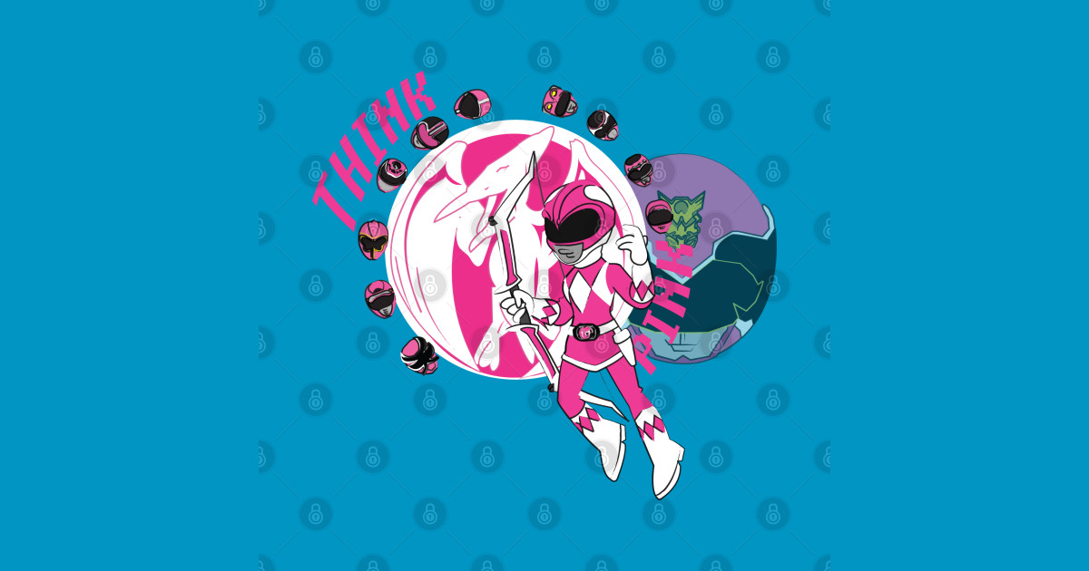 Think Pink - Power Rangers - T-Shirt | TeePublic