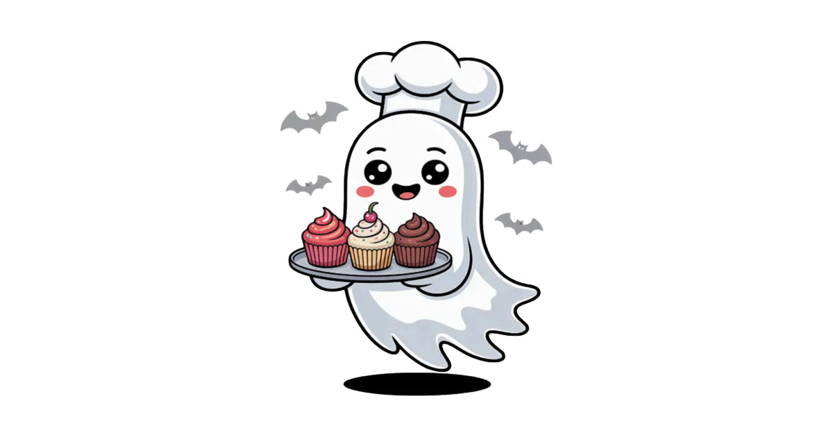 Cute Ghost Chef Baker Halloween Spooky Baking Costume - Halloween - T ...