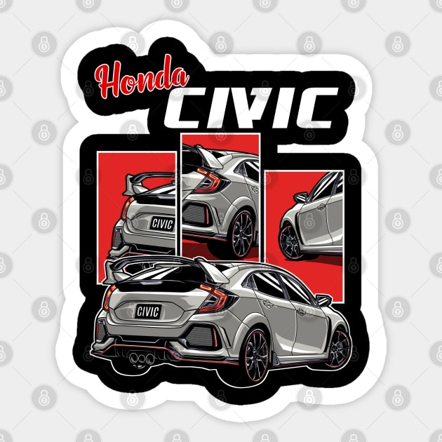 Honda Civic Type R - Civic - Sticker | TeePublic