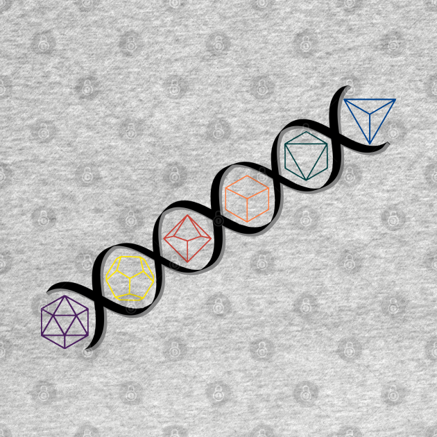 DNA Dice Strand - Color Dice - Dice - T-Shirt | TeePublic