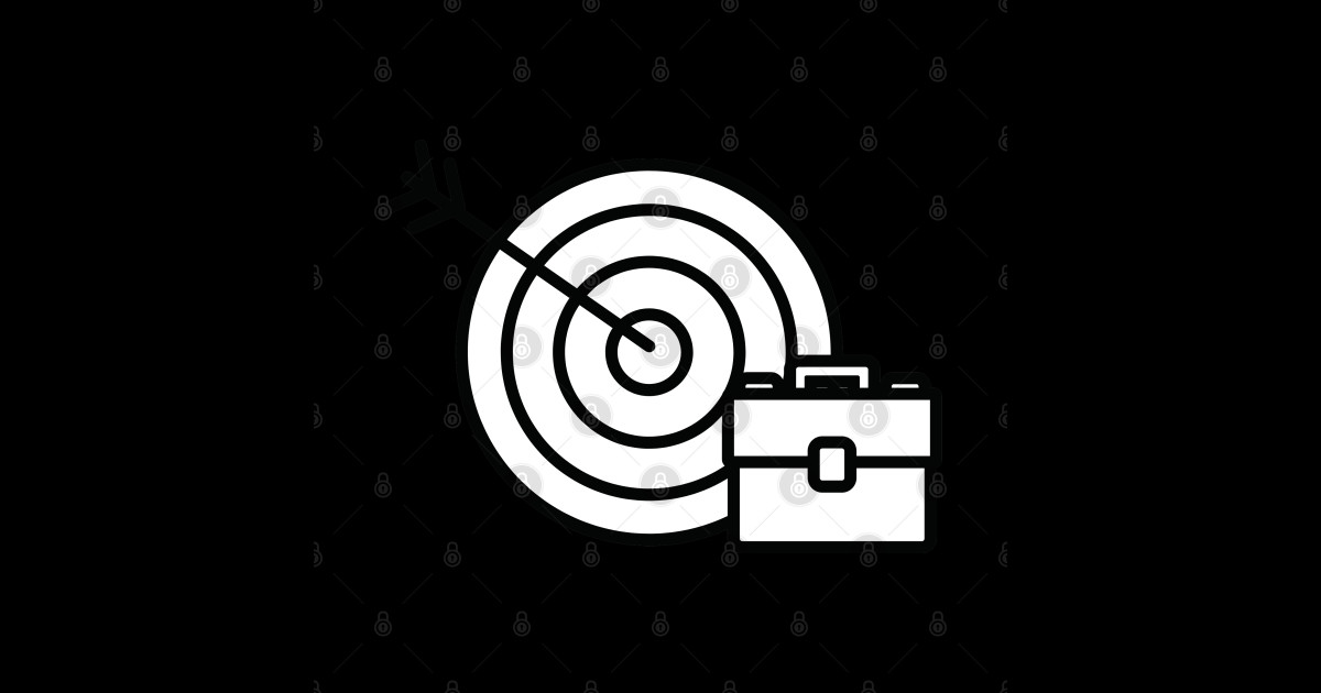 black target travel bag design - Black Target Design - Sticker | TeePublic