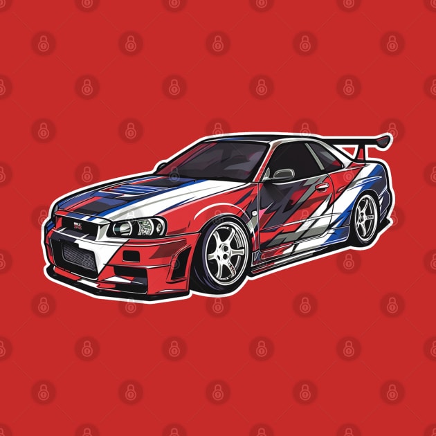Nissan R34 GT-R Pepsi - Gtr - T-Shirt | TeePublic
