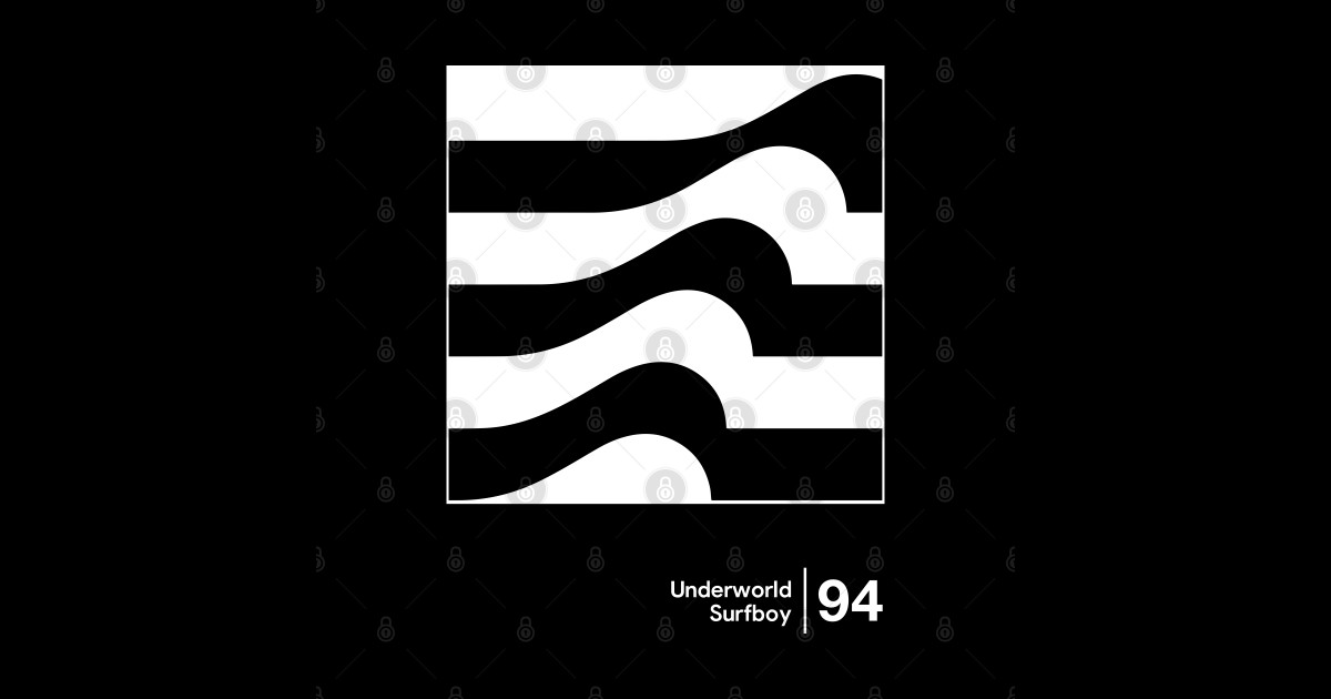Surfboy / Minimal Style Graphic Artwork Design - Underworld - Sticker | TeePublic