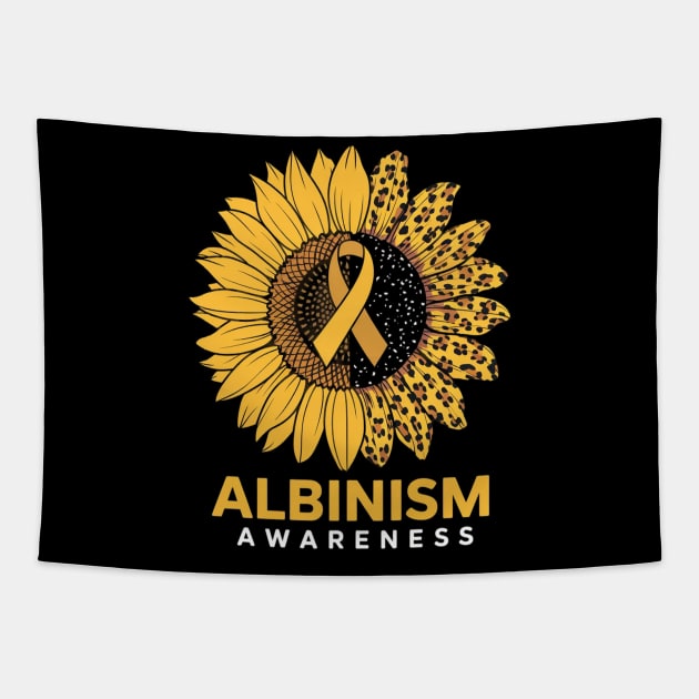 Leopard Sunflower Albinism Awareness Yellow Ribbon - Leopard Sunflower ...
