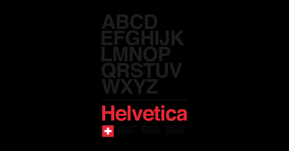 Helvetica Font Design - Helvetica Typeface Design. Typographic Design ...