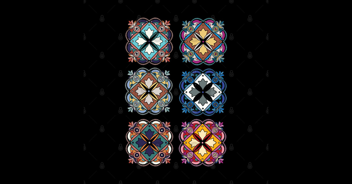 Colorful Moroccan Tile Pattern Illustration - Intricate Decorative ...