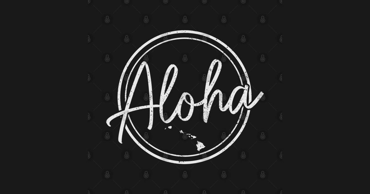 Hawaiian Islands Hawaii Map Aloha Vintage - Hawaii - T-Shirt | TeePublic