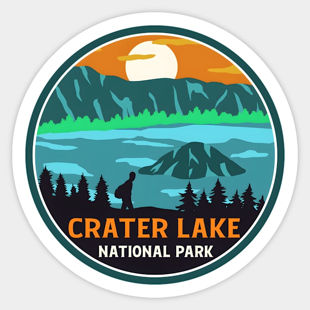 Crater Lake National park - Crater Lake - Sticker | TeePublic