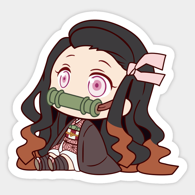 Cute Nezuko - Demon Slayer - Sticker | TeePublic