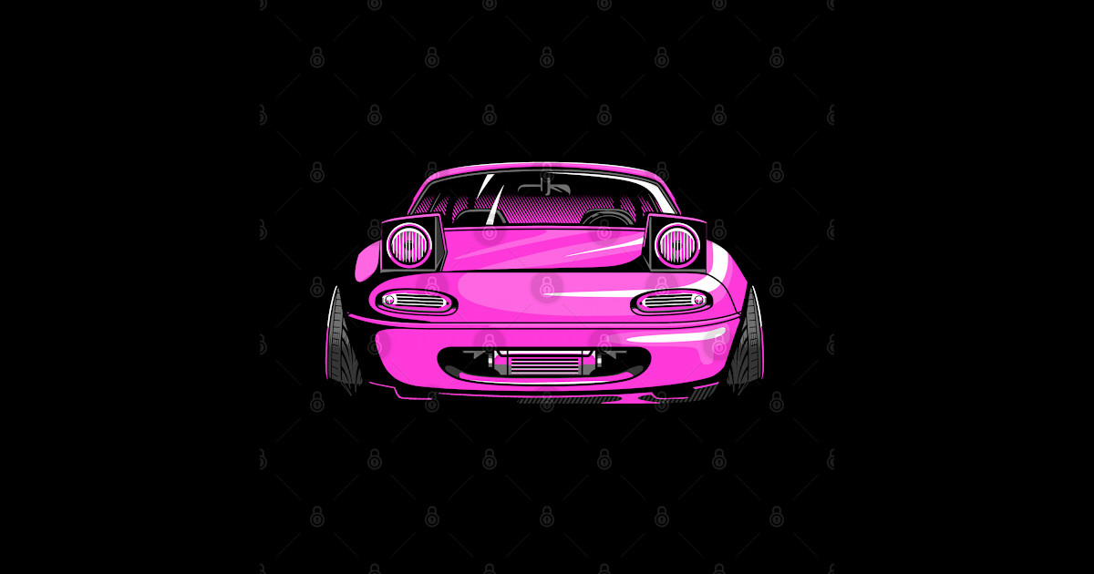 Miata Pink - Mazda Mx5 - Sticker | TeePublic