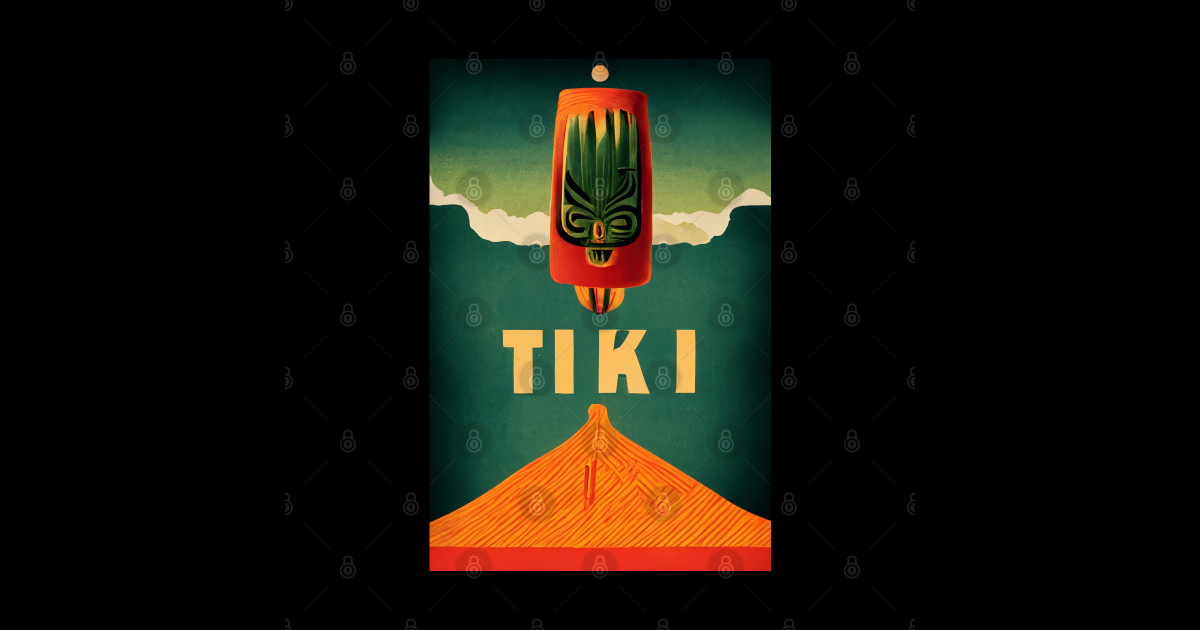 Tiki Retro - Tiki - Sticker | TeePublic