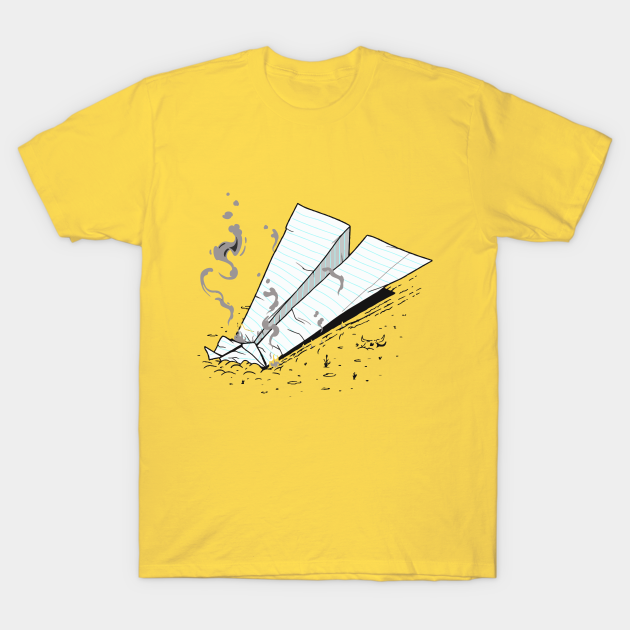 Paper plane crash - Paper Plane - T-Shirt | TeePublic