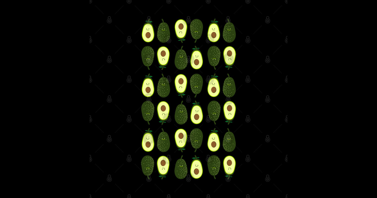 Avocado pattern - Avocados - Sticker | TeePublic