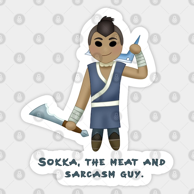 Sokka Chibi Quote - Avatar The Last Airbender - Sticker | TeePublic