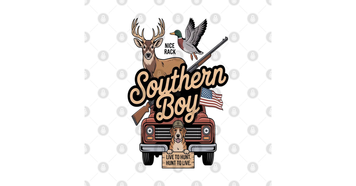 Southern Boy Nice Rack Deer Hunter Live To Hunt Hunt To Live ...