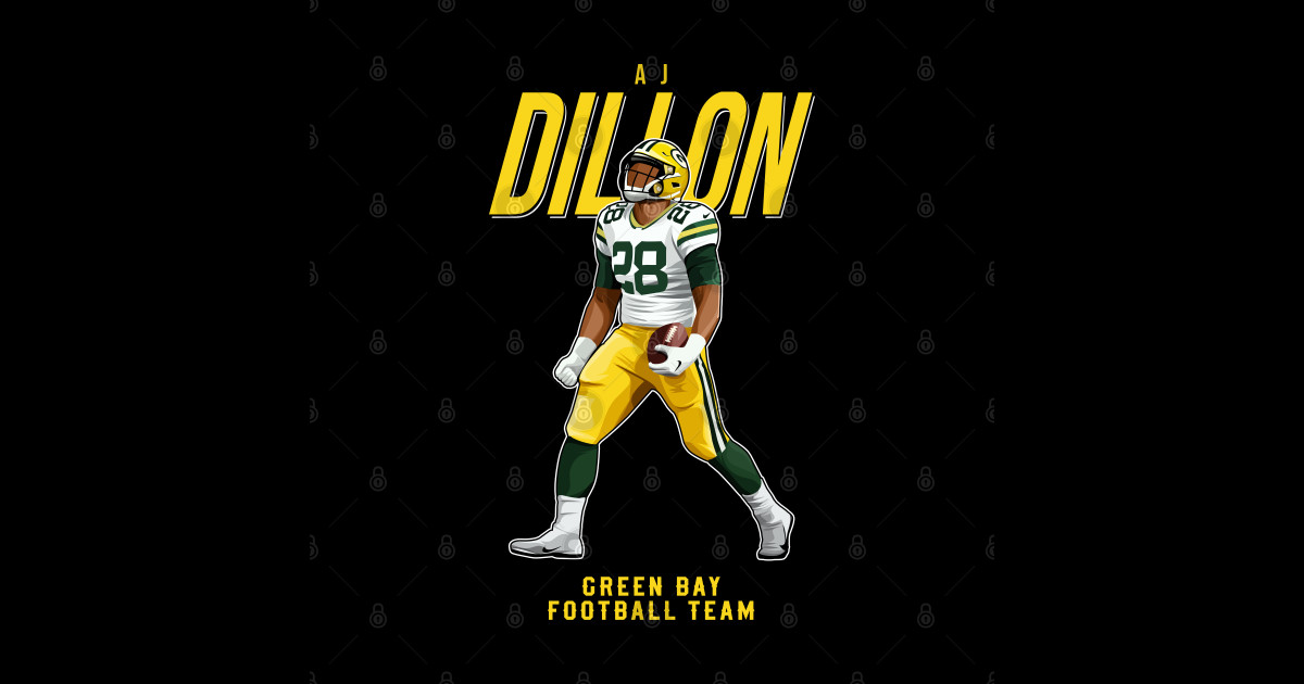Aj Dillon #28 Green Bay Football Team - Aj Dillon - Posters and Art ...