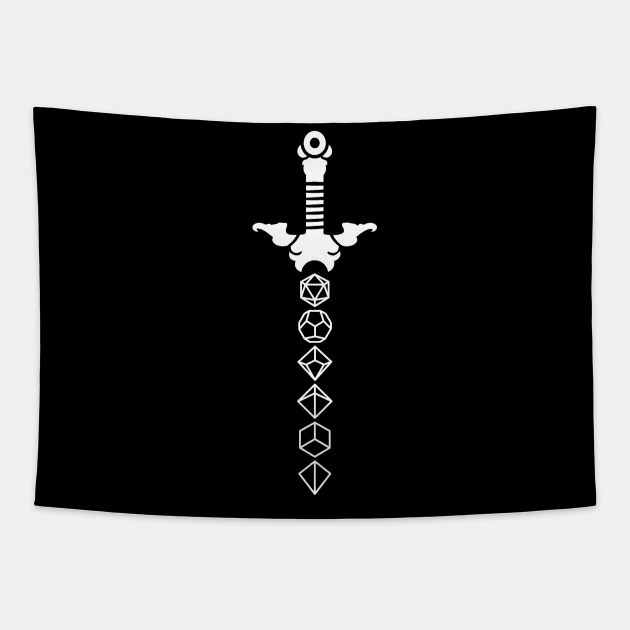 Polyhedral Dice Sword - Dnd - Tapestry | TeePublic
