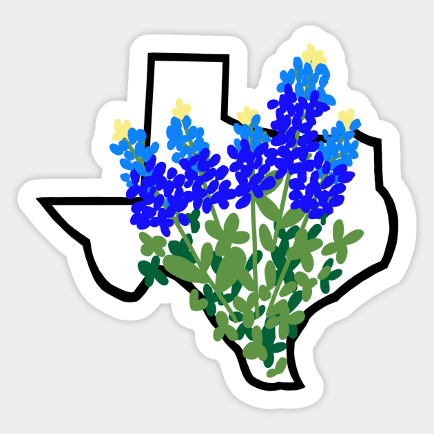 Texas Bluebonnets - Texas - Sticker | TeePublic