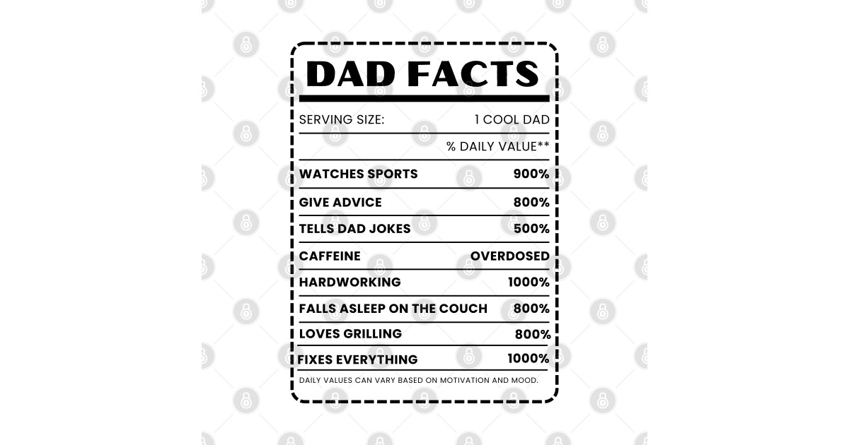 DAD FACTS - Fathers Day - T-Shirt | TeePublic