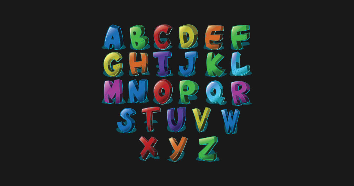 ABCD Design - Abcd Alphabet - T-Shirt | TeePublic