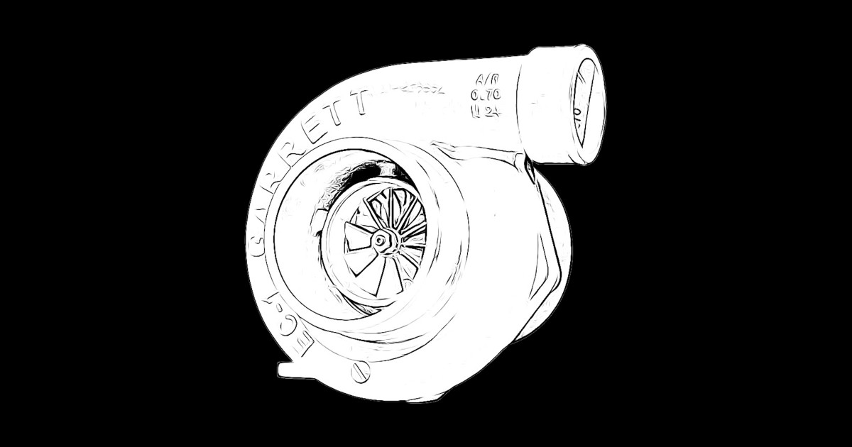 Turbocharger Wireframe - Car - Sticker | TeePublic