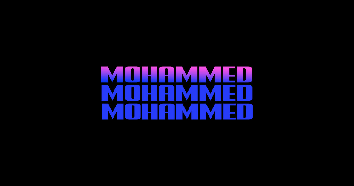 Mohammed blue name - Mohammed - Sticker | TeePublic