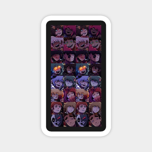 DDE Anniversary PFP Collage - Fanganronpa - Magnet | TeePublic